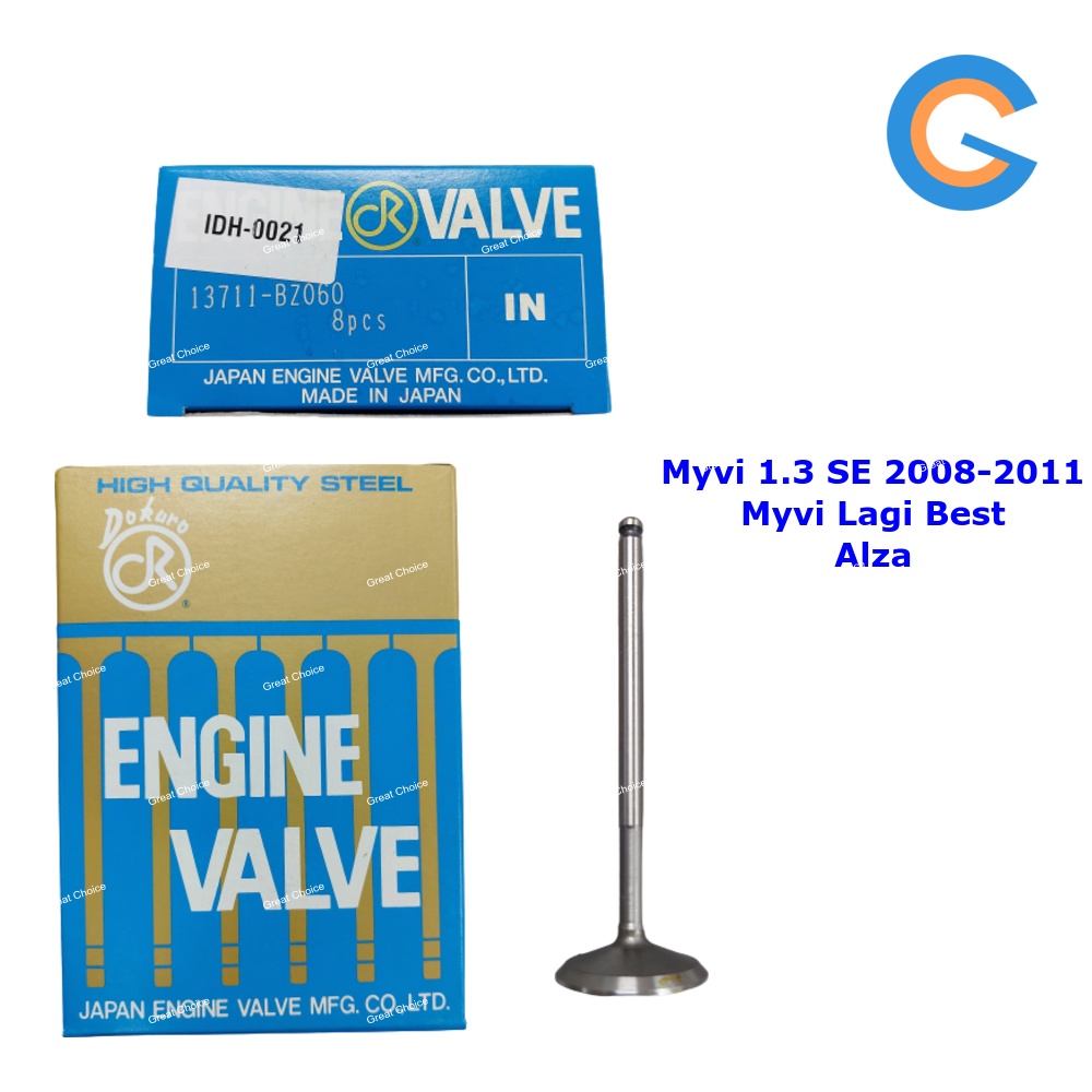 Engine Valve IN Myvi 1.3 SE 2008-2011, Myvi Lagi Best, Alza 8pcs DOKURO ...