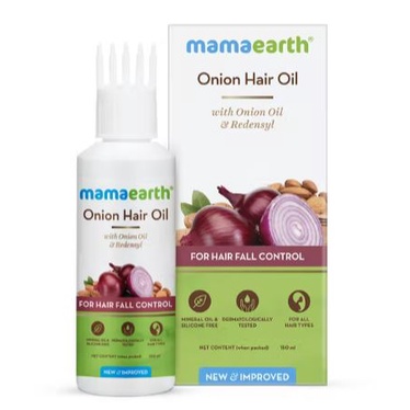 Mamaearth Onion Hair Oil for Hair Regrowth and Hair Fall Control with Redensyl [150ml] | Shopee ...