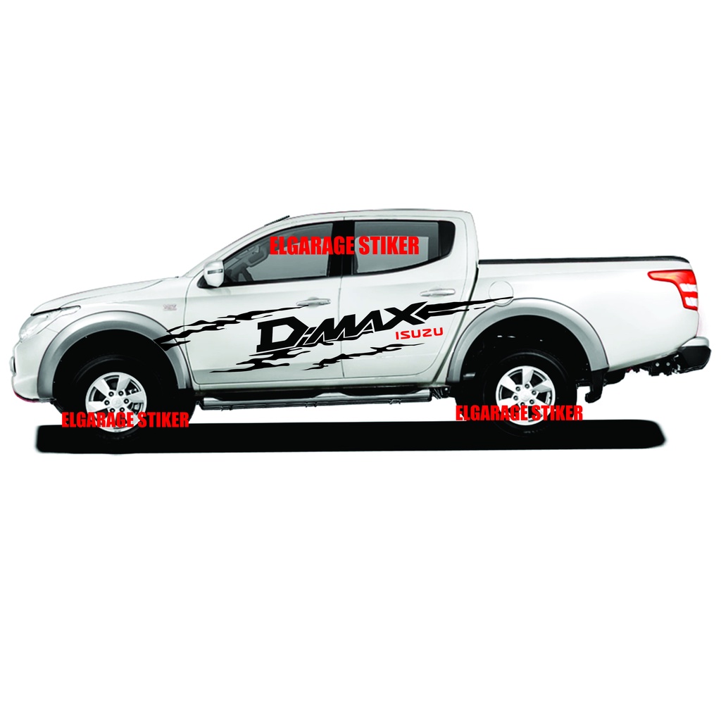 Dmax Car Sticker cutting Car Sticker double cabin dmax Car Side body ...
