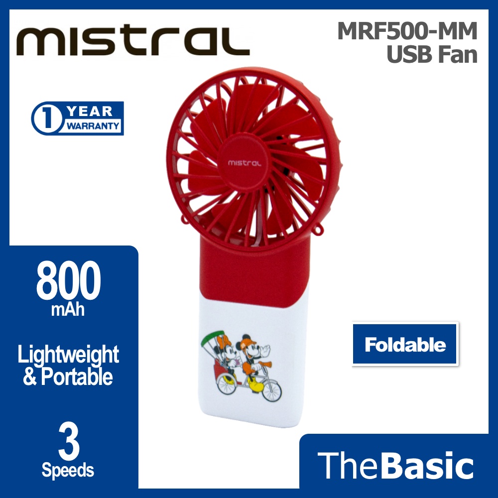 MISTRAL Disney Mimica Cool Breeze Rechargeable USB Fan ( MRF500 ...