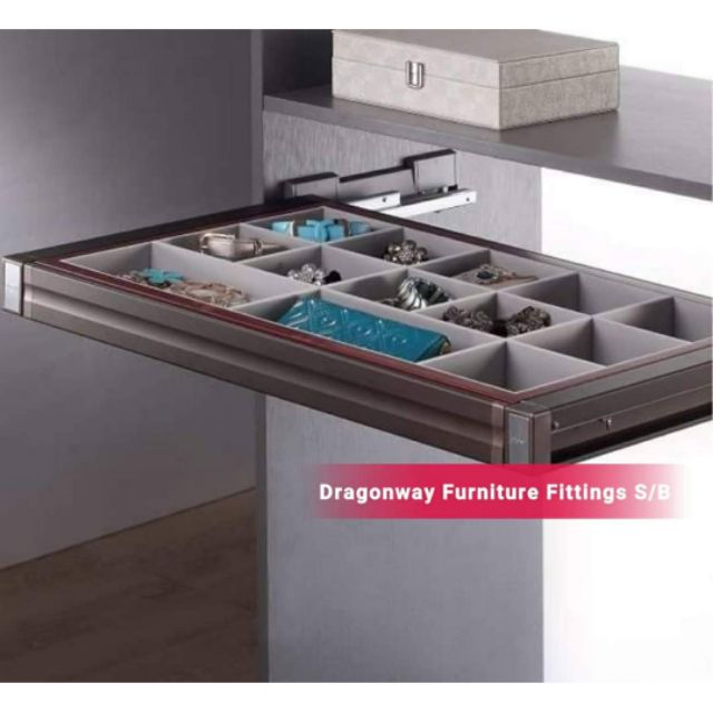 D'Life PREMIUM LUXURY Aluminum Wardrobe/Cabinet Jewelry Tray w/ Soft ...