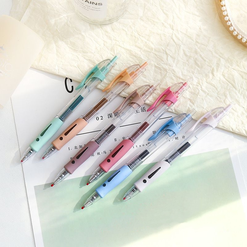 Bullet Head Neutral Colourful Ink Gel Press Pen Student Signature ...