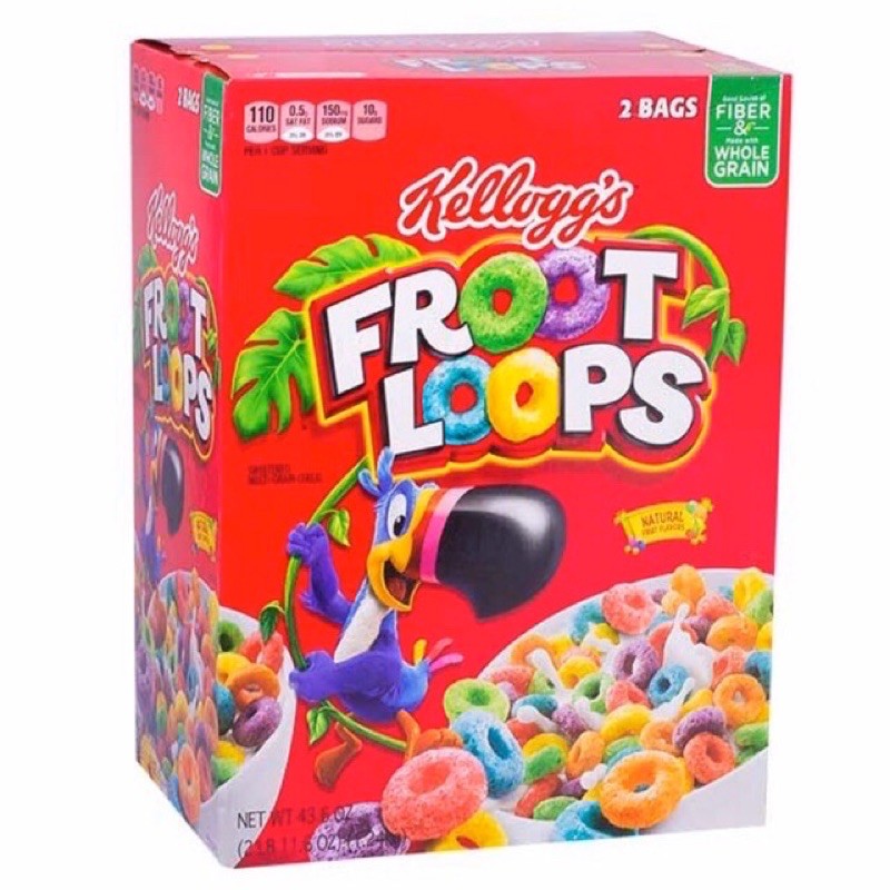 Imported Cereals - 2 Bags! (Kellogg’s Froot Loops, Lucky Charms, Corn ...