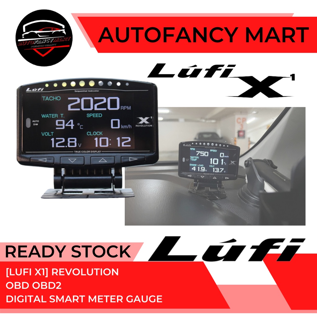 [LUFI X1] REVOLUTION OBD OBD2 SMART DIGITAL MULTI METER GAUGE (English ...