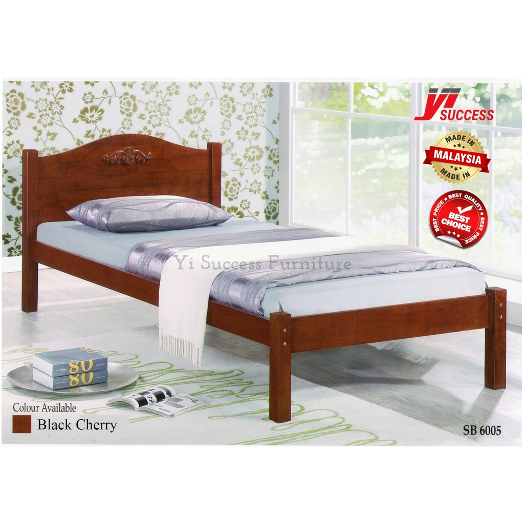 Yi Success Tammy Wooden Single Bed Frame / Quality Single Bed / Katil ...