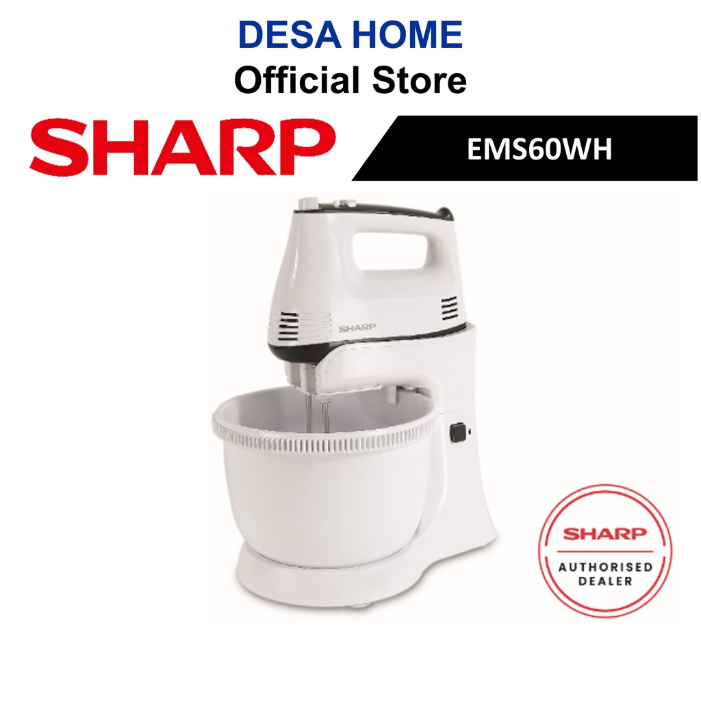 SHARP EMS60WH 300W STAND/HAND MIXER EMS60WH | Shopee Malaysia