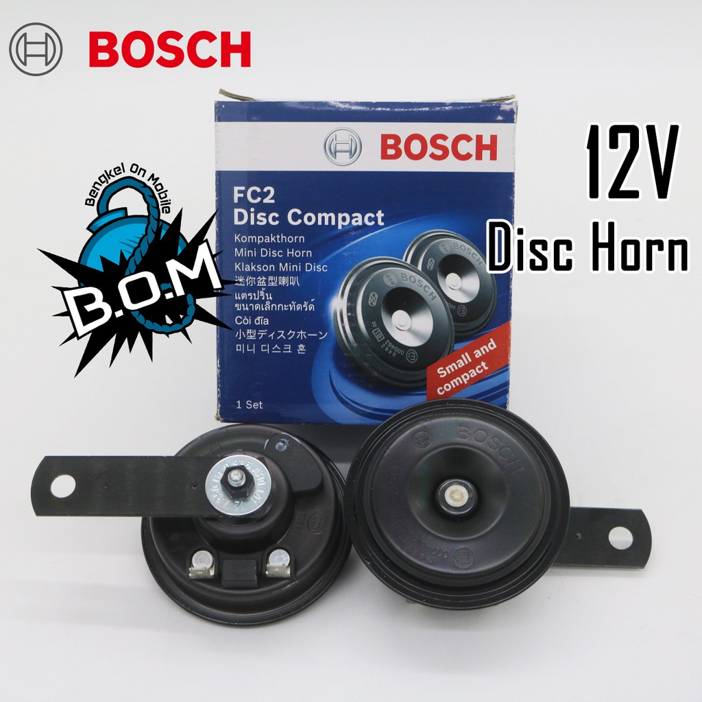 Bosch FC2 Compact Disc Horn, 12V universal disc horn for Myvi, Alza ...