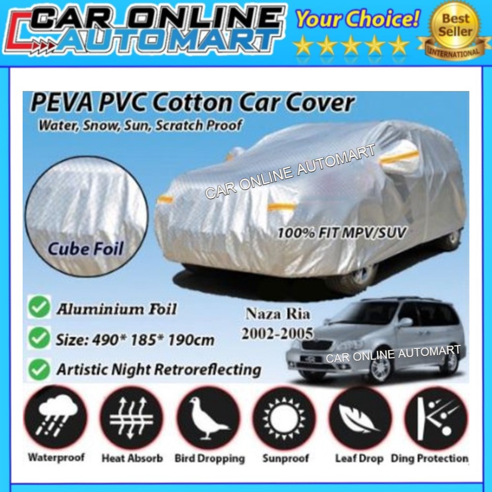 Naza Ria Car Cover PEVA PVC Cotton Aluminium Foil Double Layers - MPV 2 ...