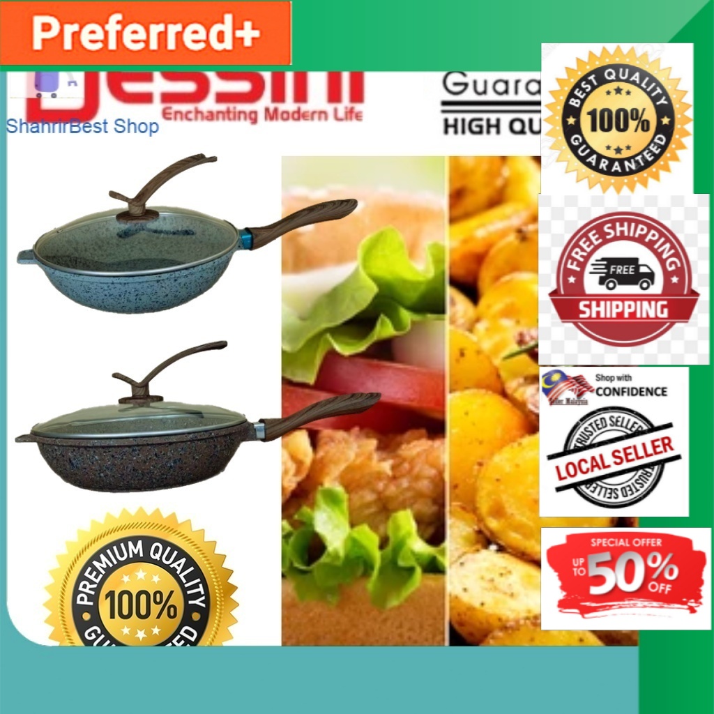 🔥💯% Kuali Premium Murah Granite KCJ Dessini 28CM(Stok Malaysia) 🔥Hot ...