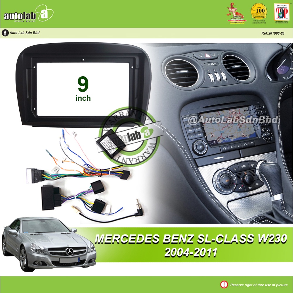 Android Player Casing 9" Mercedes Benz SL-Class W230 2004-2011 (with M ...