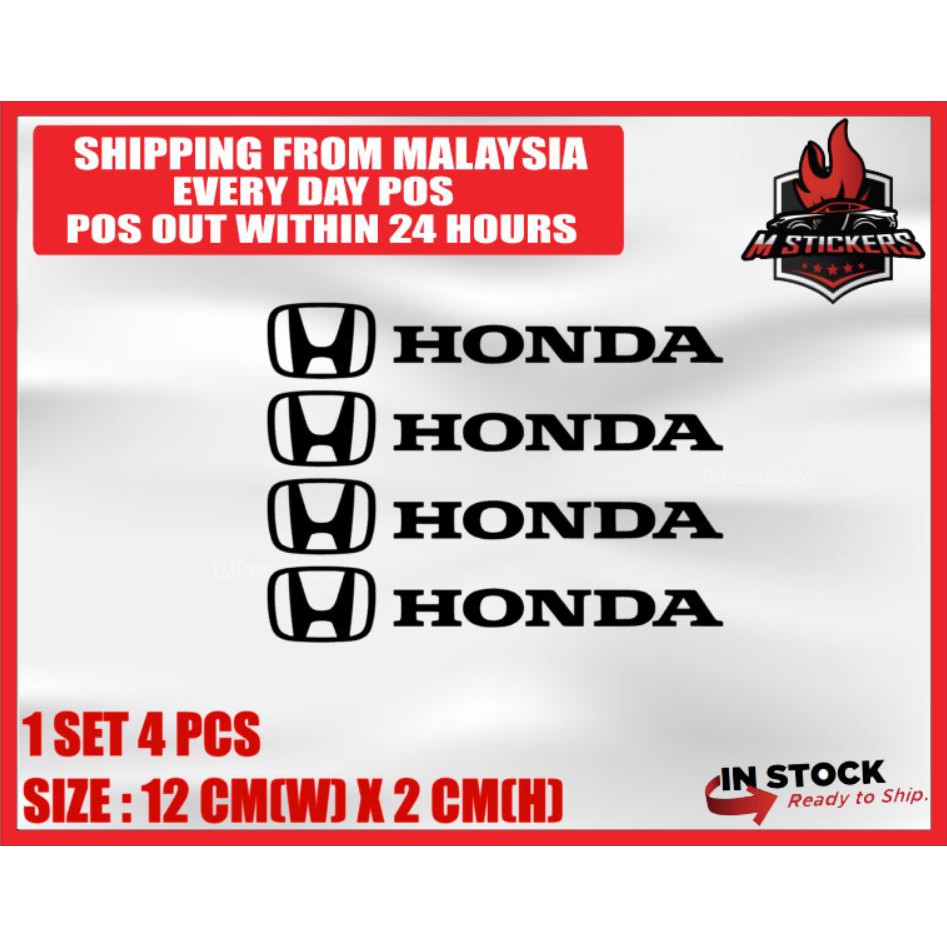 [M STICKERS] 4 PCS HONDA DOOR HANDLE CAR STICKER CITY JAZZ CIVIC BRV ...