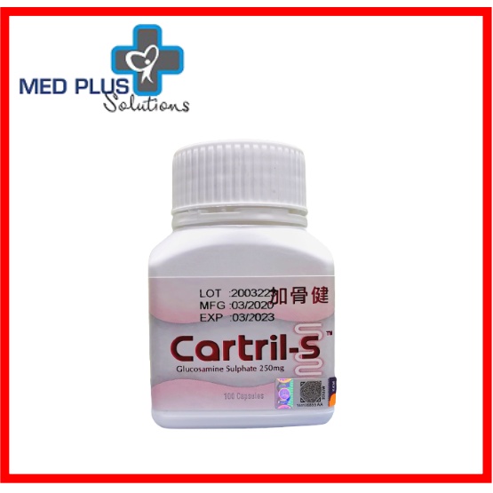 Cartril S Cartril-S Glucosamine 250mg 100 capsules (EXP:1/2026 ...