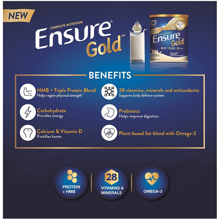 Ensure Gold wheat/vanilla 850g | Shopee Malaysia