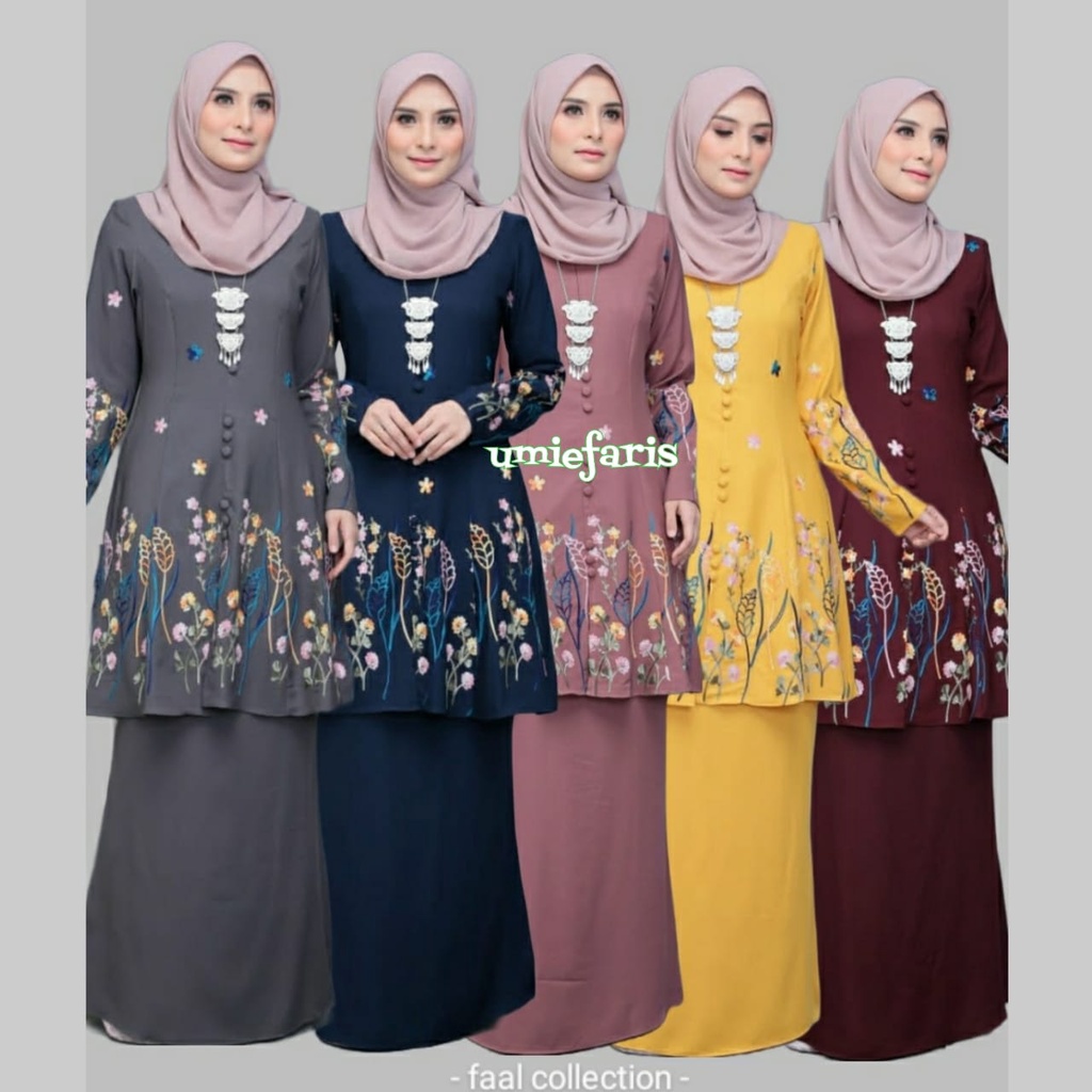 Baju Kurung Riau Sulam Jasmine [Ready Stock] | Shopee Malaysia