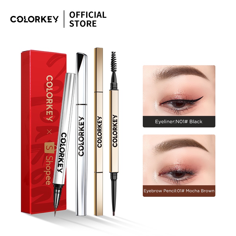 Colorkey X Shopee Co-Branded Eyeliner&Eyebrow Set Triangle Chiseled ...