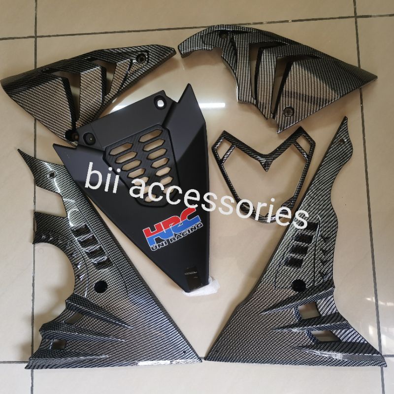 🔥RS 150 V1/V2 Set Package 4 in 1🔥 Bellypat Carbon+Engine Cover Black ...