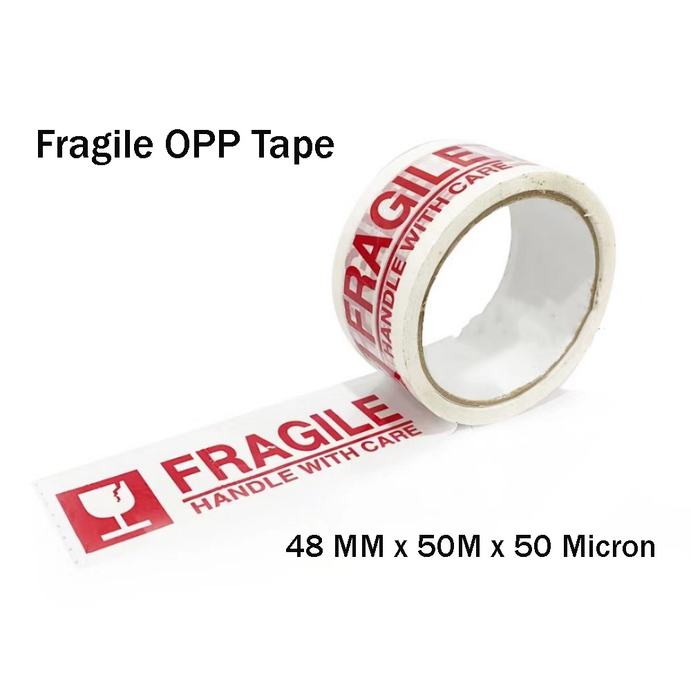[ 1 BOX - 120 ROLL ] Fragile OPP Tape 48 MM x 50M x 50 Micron | Shopee Malaysia