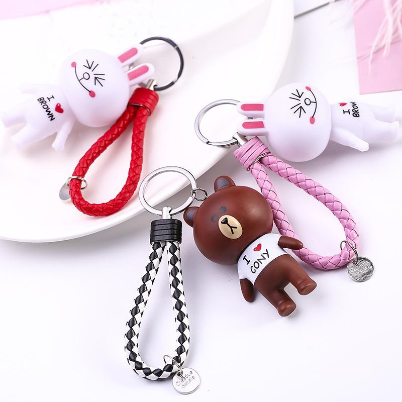 Cute Brown Bear, Cony Rabbit Keychain | Shopee Malaysia
