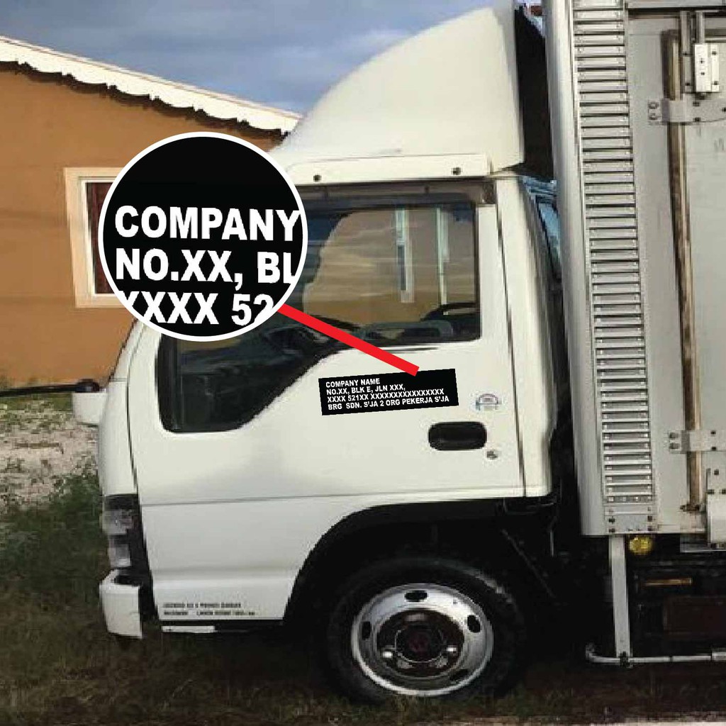 (2PC) JPJ STICKER / CUSTOM LORRY STICKER / LORRY DOOR STICKER / COMPANY ...