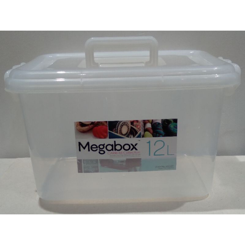Megabox 12L Storage Box MG-637( Clear & Light Blue ) | Shopee Malaysia