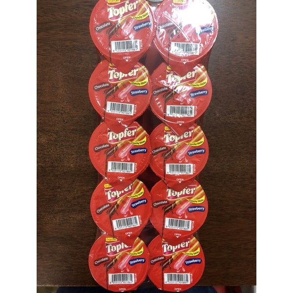TOPFER COKLAT DENGAN BISKUT BATANG TOPFER STICKS WITH CREAMY CHOCOLATE ...