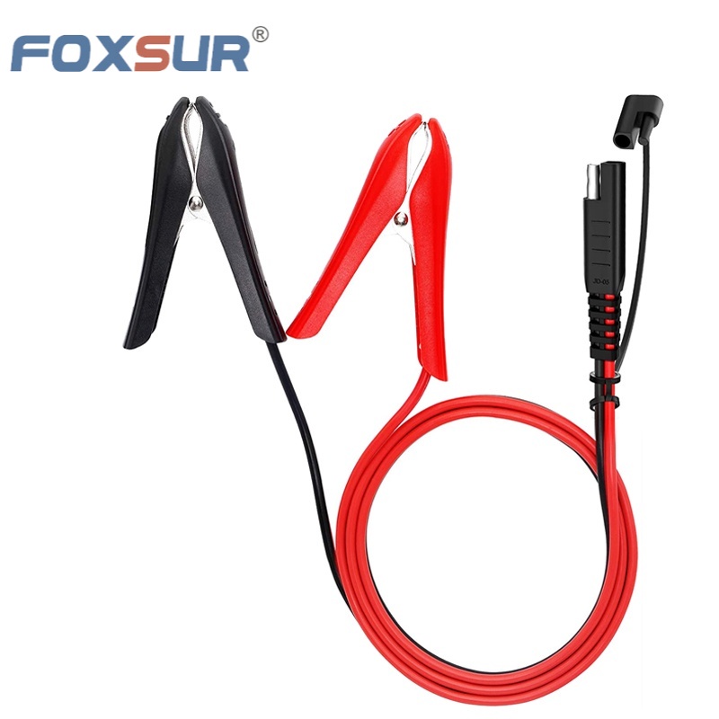 FOXSUR SAE Quick Connector to High-Grade Clip Line Charger Crocodile ...