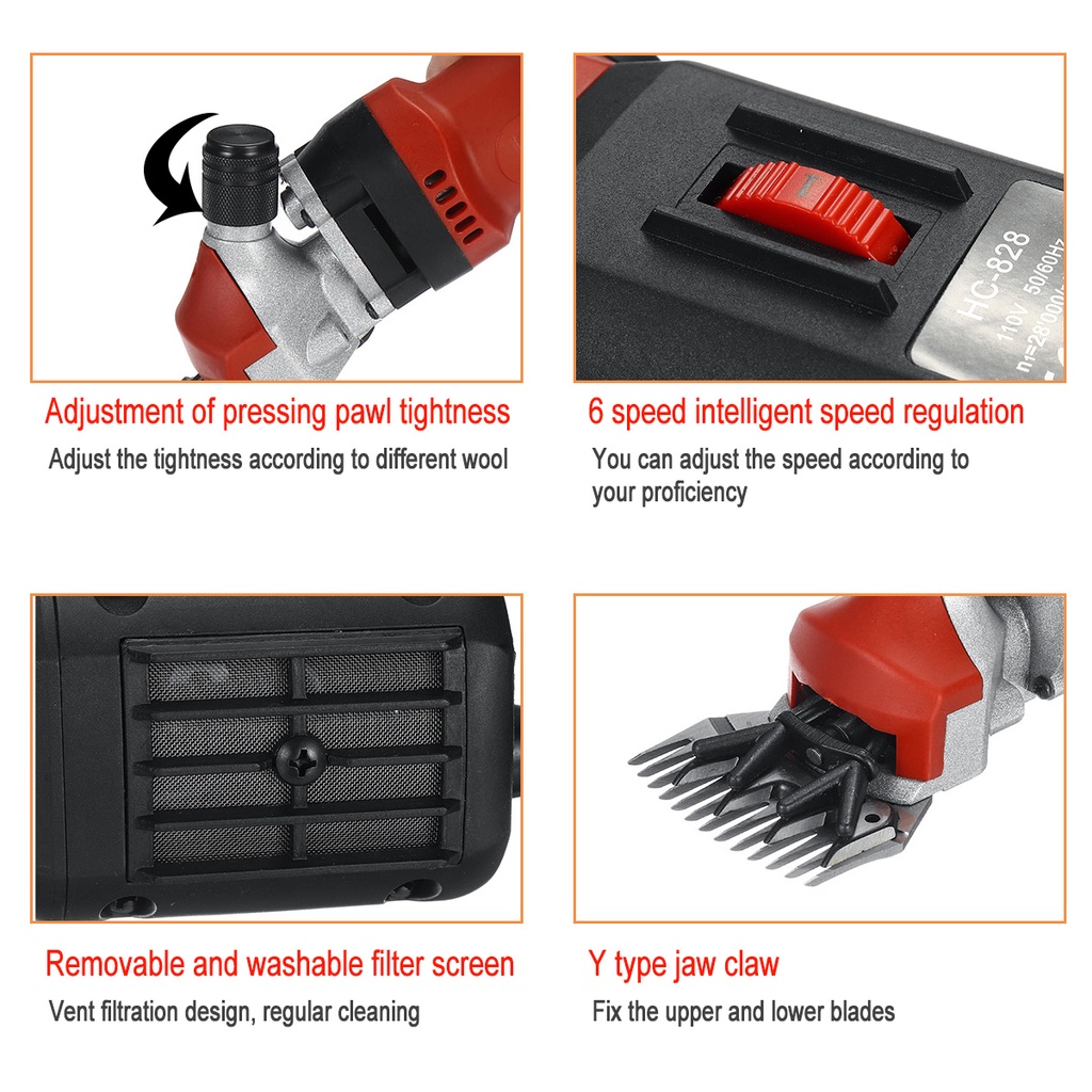 220V 2000W Flexible shaft Electric Sheep Goat Shearing Machine Trimmer ...