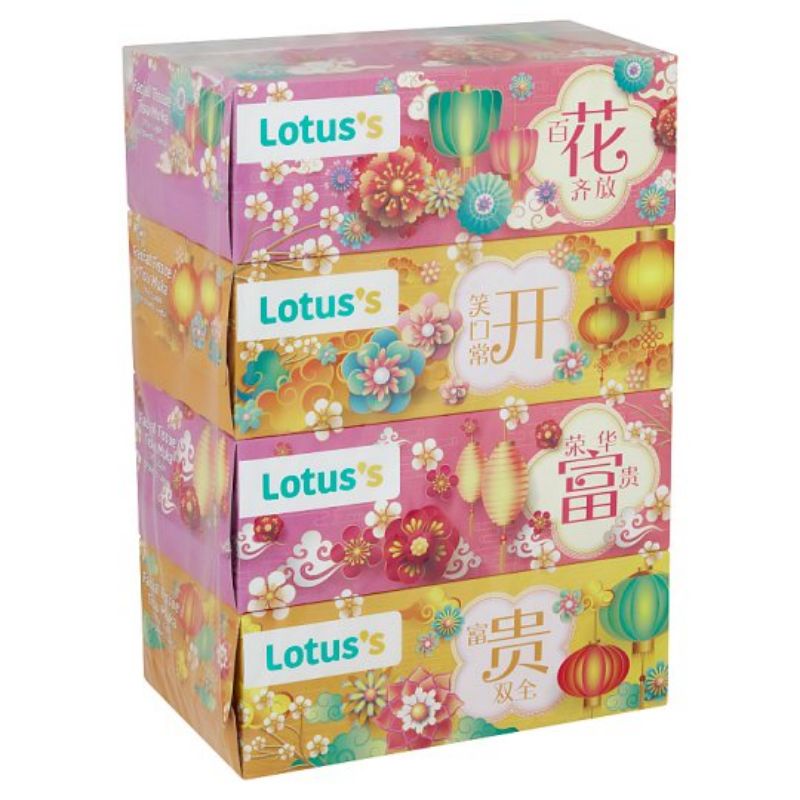 [LIMITED EDITION] Lotus's CNY Tissue Box (150 Sheets x 4 Boxes ...