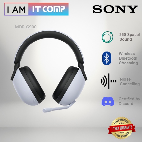 Sony INZONE H9 MDR-G900 Wireless Gaming Headset / Noise Cancelling ...