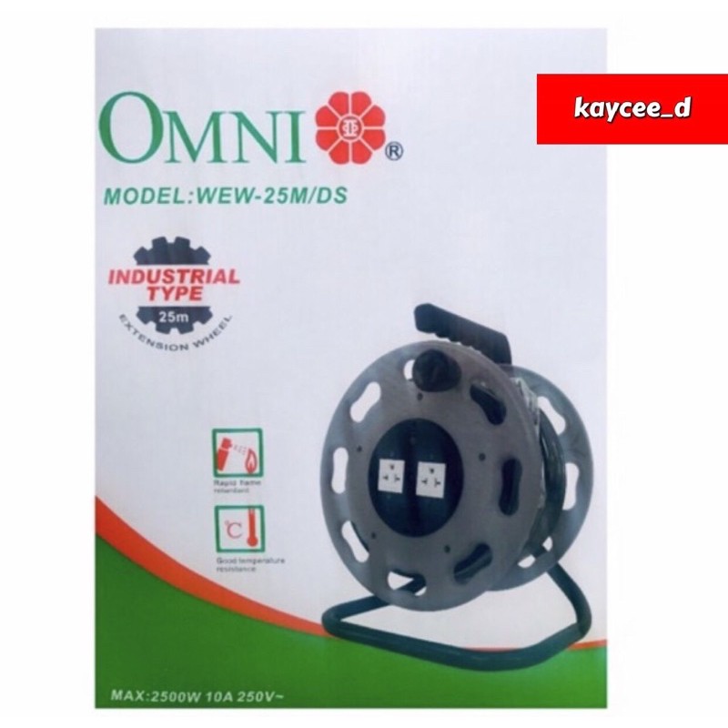 Omni Industrial Type Extension Wheel 25 Meter Cord Length- WEW-25M-DS ...