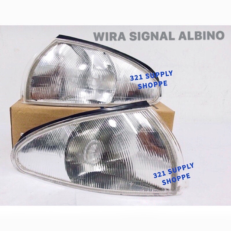 WIRA SIGNAL LAMP ALBINO FULL WHITE // SIDE LAMP / CORNER LIGHT / SATRIA ...