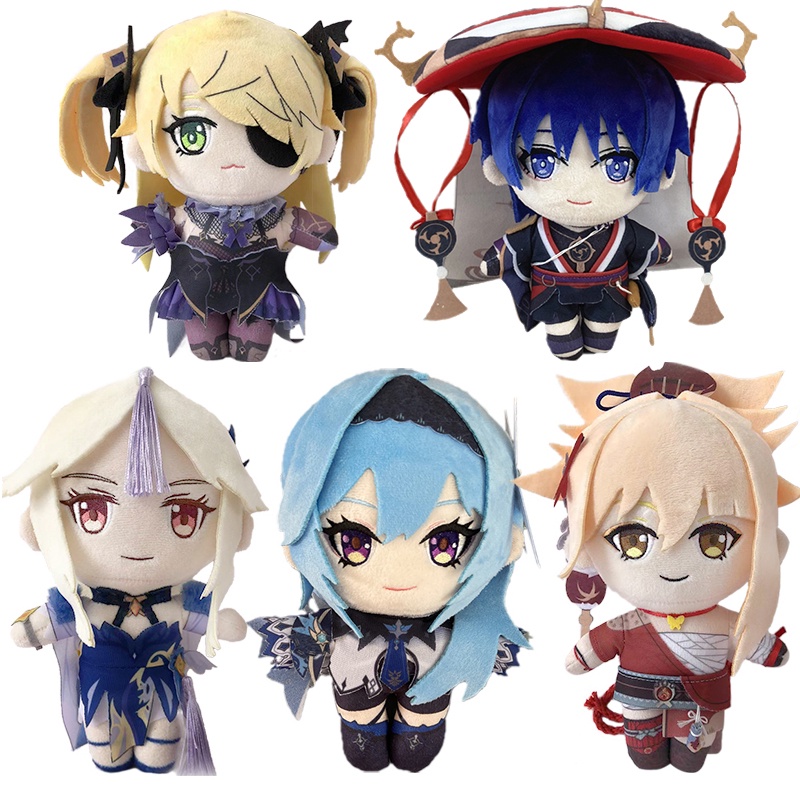 20cm Genshin Impact Doll Fischl Ning Guang Ye Lan Plush Toy Anime Eula ...