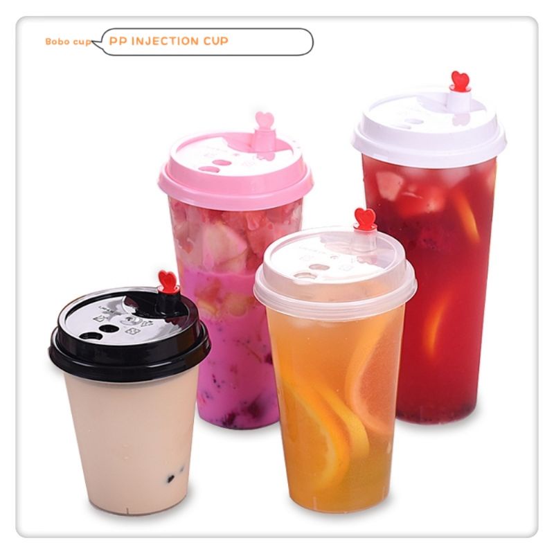 25s PP INJECTION CUP CLEAR 500cc/700ccJuice Boba Tea Milk Tea Cup ...