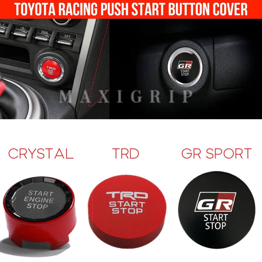 Toyota GR TRD crystal push start button cover fits Vios 86 CHR Wish Yaris Innova Camry alphard ...