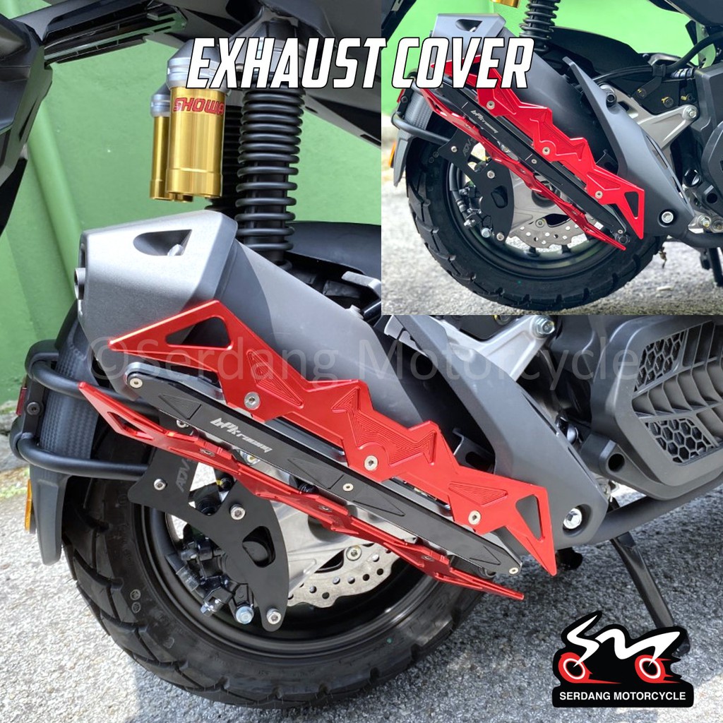 Honda ADV 150 Accessories Exhaust Cover Handlebar Clamp Kickstand Side ...