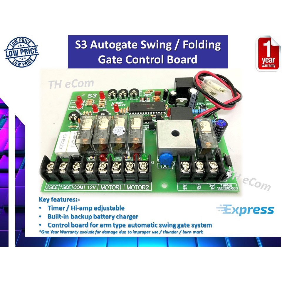 S3 Autogate Swing / Folding Gate Control Board PCB Panel | Shopee Malaysia