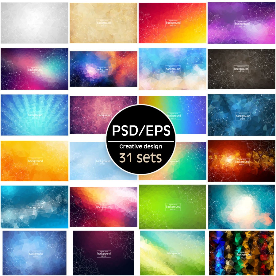 Background Design Template Bundle Pack / Abstract / Technology ...