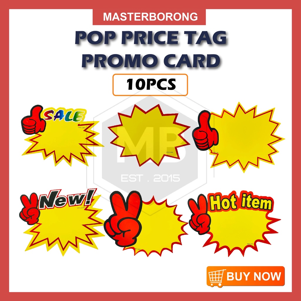 masterborong Pop Card Labels Marketing Discount Price Tag / Pop Mobile ...