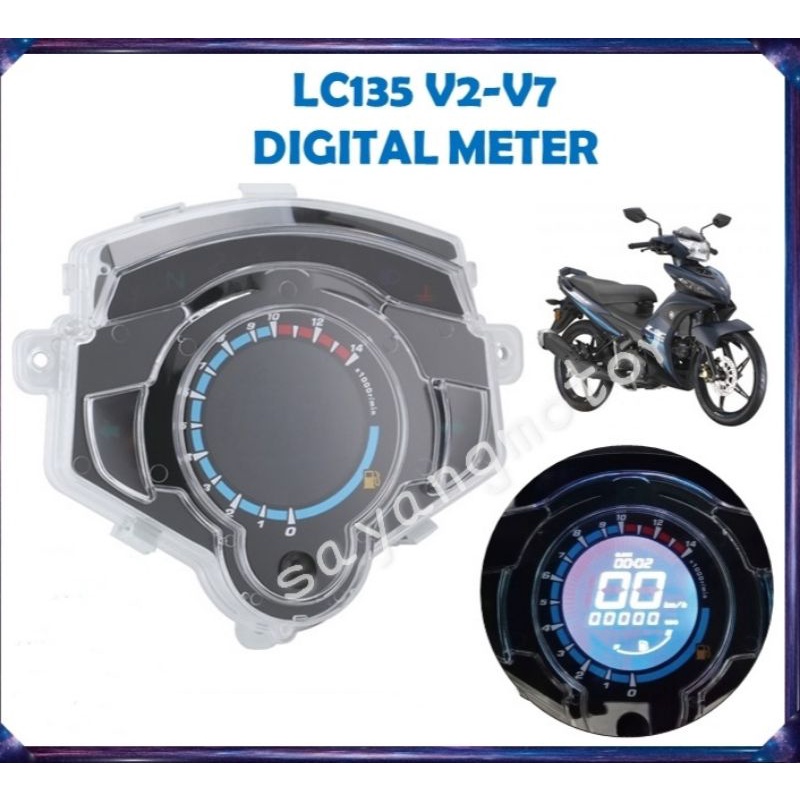 YMH LC135 NEW V2 - V7 DIGITAL METER SPEEDOMETER 7 COLORS LC135 V2/V3/V4 ...