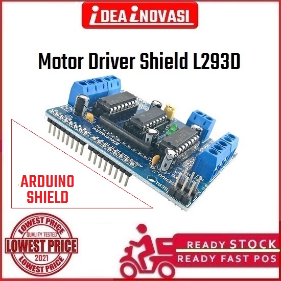 Motor Driver Shield L293D & 74HC595 - Arduino UNO Compatible for DC ...