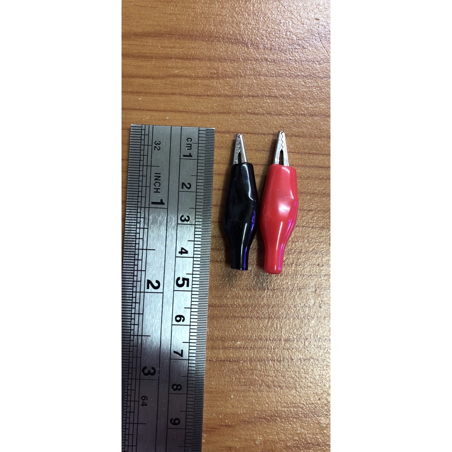 MERAH Crocodile Clips 1 Set - Red Black Crocodile Clips Large Medium ...
