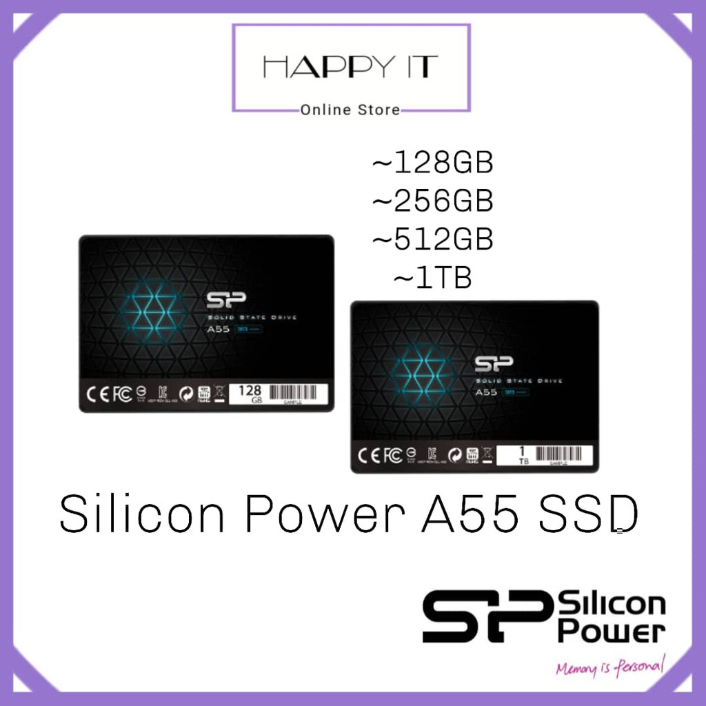 Silicon Power A58 SSD 3D TLC NAND SATA III 2.5" Internal SSD (128GB ...