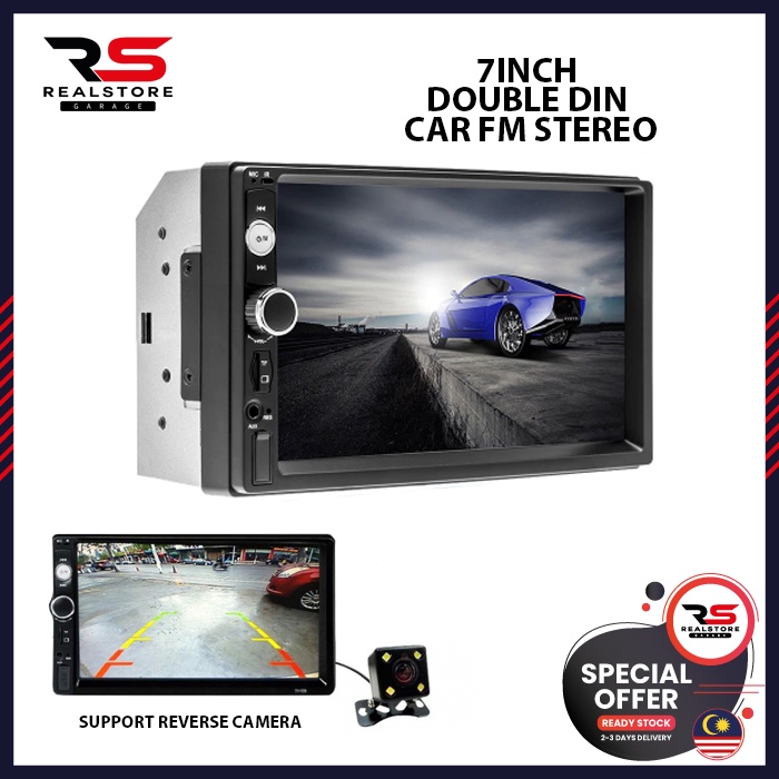 🔥[Ready Stock]🔥 7 Inch Double 2 DIN Car FM Stereo Radio Bluetooth MP5 ...
