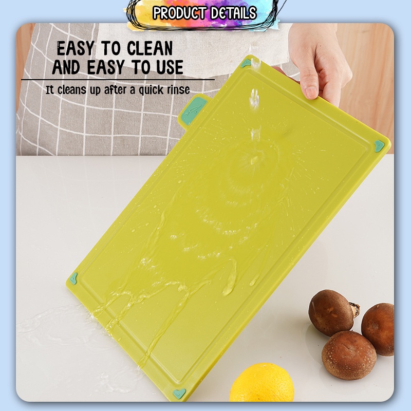 [Happy Kids] 4 Pieces Set Multifunctional Chopping Board for Kitchen ...