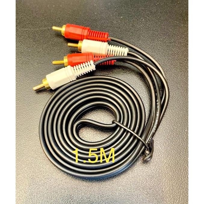 High Performance 2 to 2 RCA Audio Cable(1.5M/3M/5M/10M/15M) | Shopee ...
