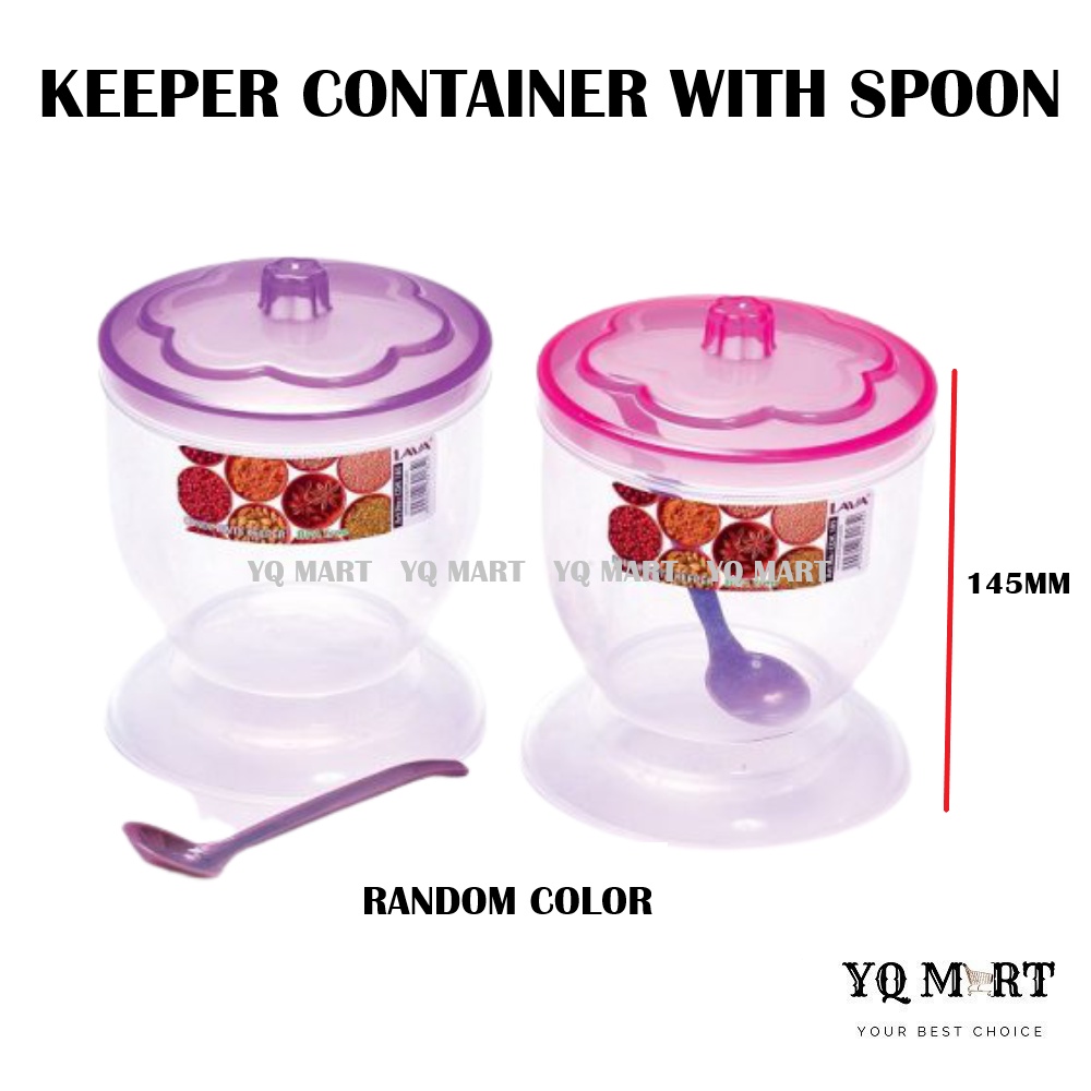 Keeper Container Set With Spoon/Condiment Keeper/Tempat Serbuk Perasa ...
