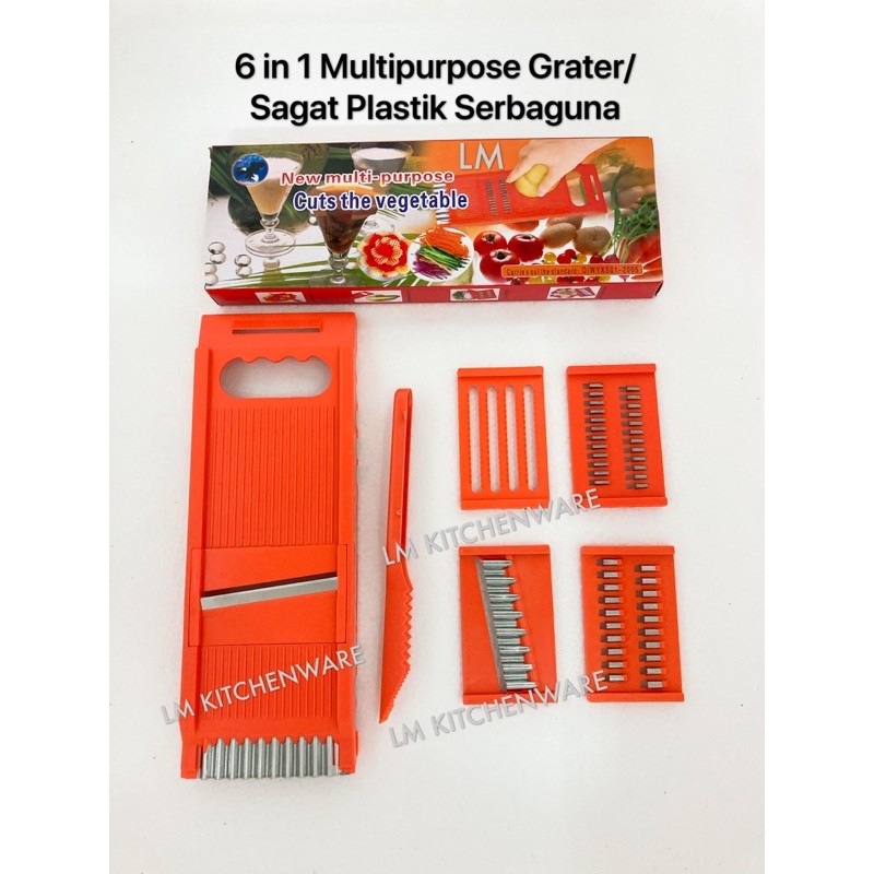 CNY 6 In 1 MULTIPURPOSE GRATER/SAGAT PLASTIK SERBAGUNA/SAGAT SAYUR ...
