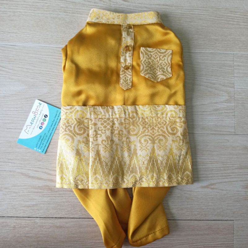 Baju Kucing / Baju Raya Kucing / Baju Melayu Kucing / Baju Batik Kucing ...