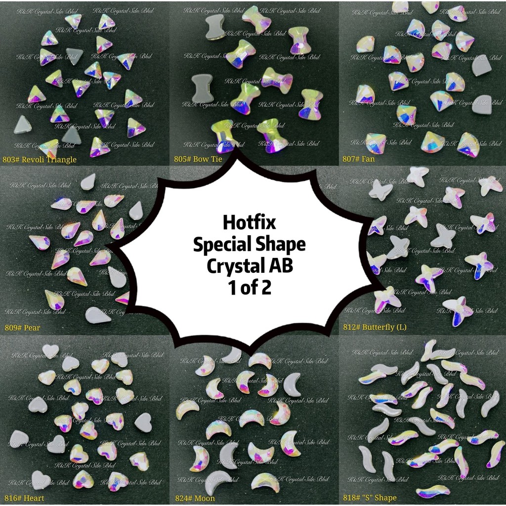 Hotfix Special Shape Crystal AB 18pcs, Hotfix Signature PLUS, Manik ...