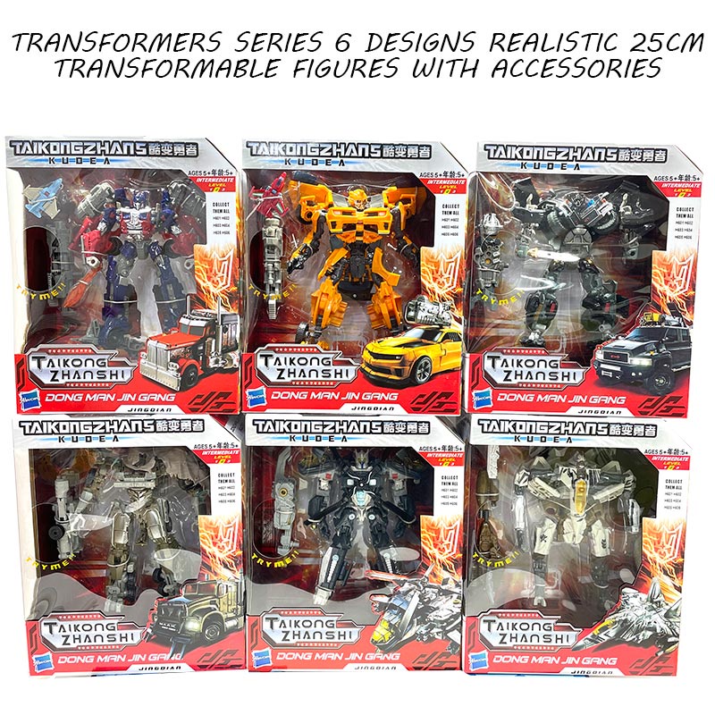 Transformers Series Optimus Prime Bumblebee Realistic 25cm Transformable Figures with ...